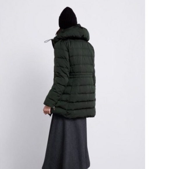 Zara | Jackets & Coats | Zara Down Filled Puffer Jacket Coat Brand New With Tags Dark Green ...